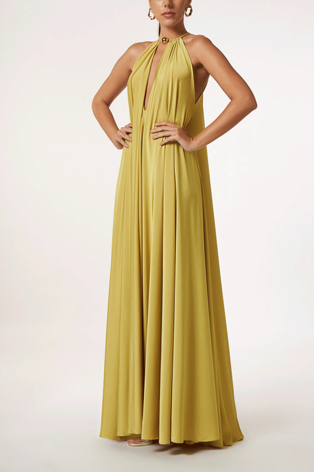 LONG NECKHOLDER DRESS “KALLISTA” – Lemoni