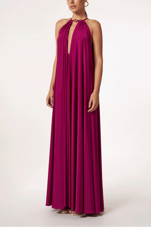 LONG NECKHOLDER DRESS “KALLISTA” – Lemoni