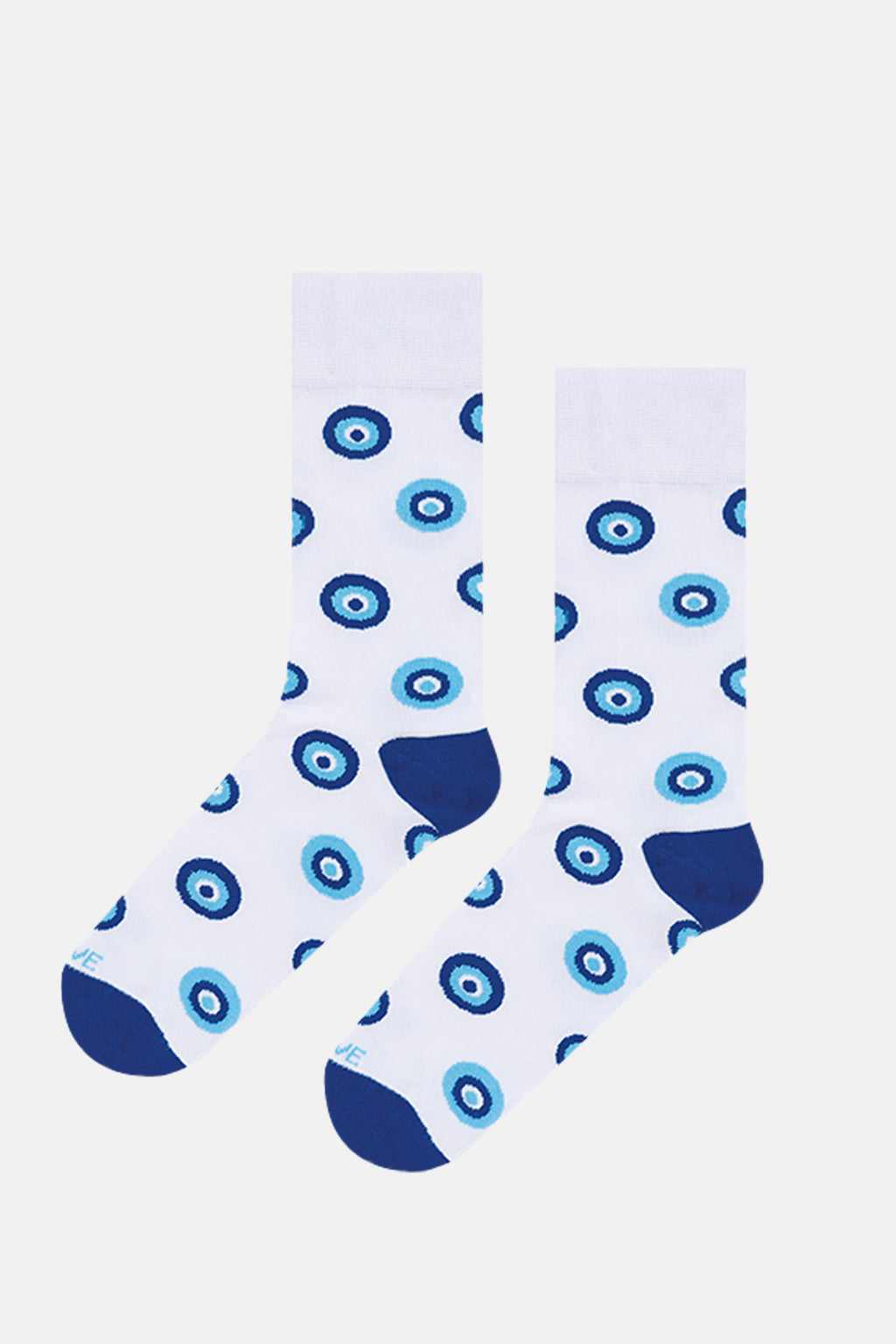SOCKS "EYE LUCKY ME" WHITE/BLUE – Lemoni