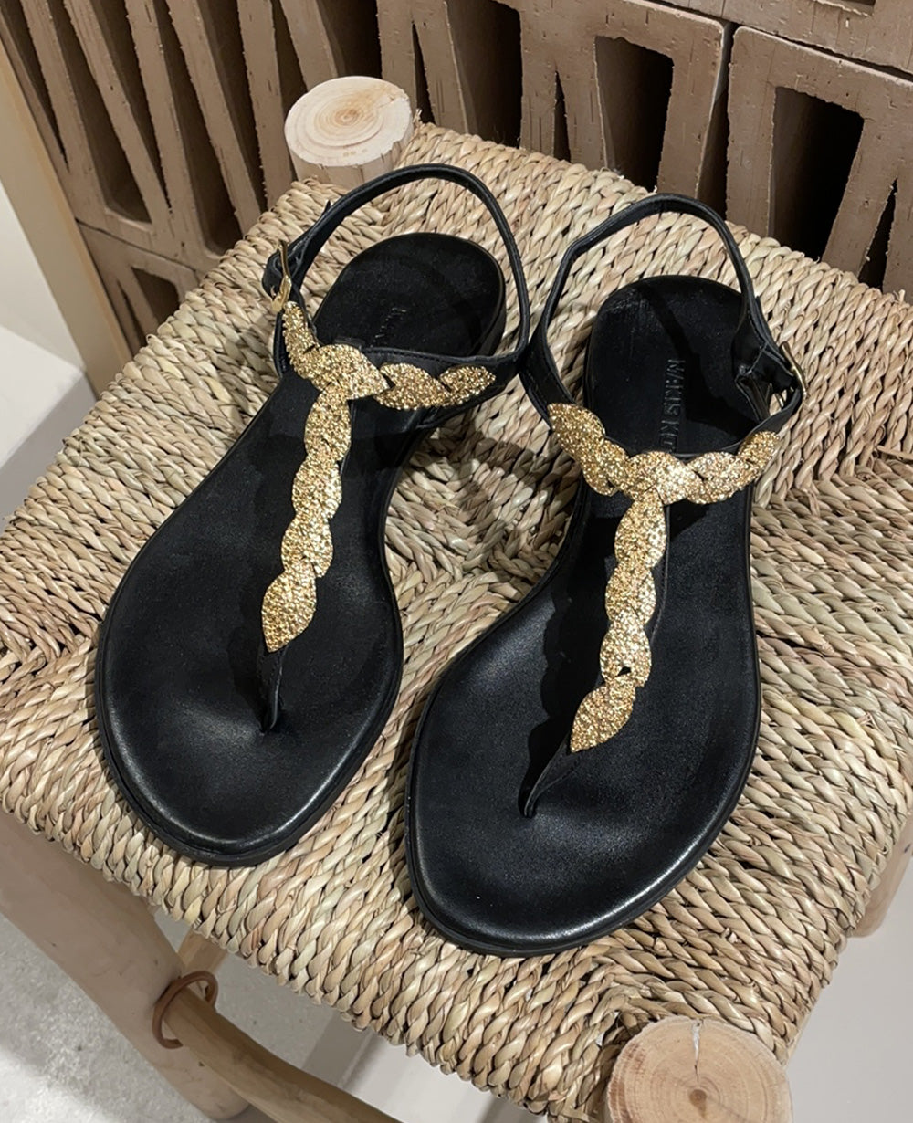 HANDMADE GREEK SANDALS MAKIS KOTRIS GOLDEN – Lemoni