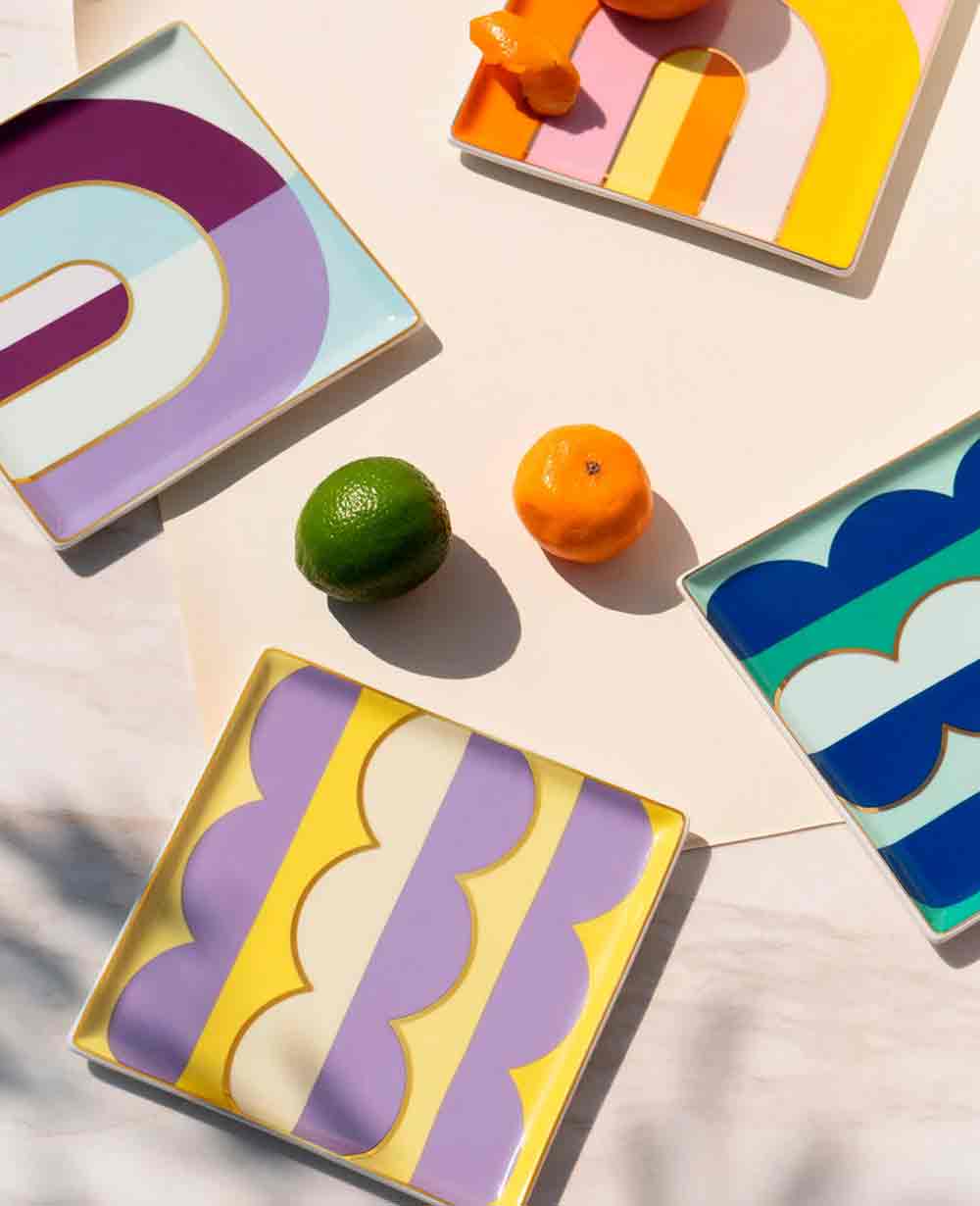 OCTAEVO CERAMIC TRAY NAZAR YELLOW – Lemoni