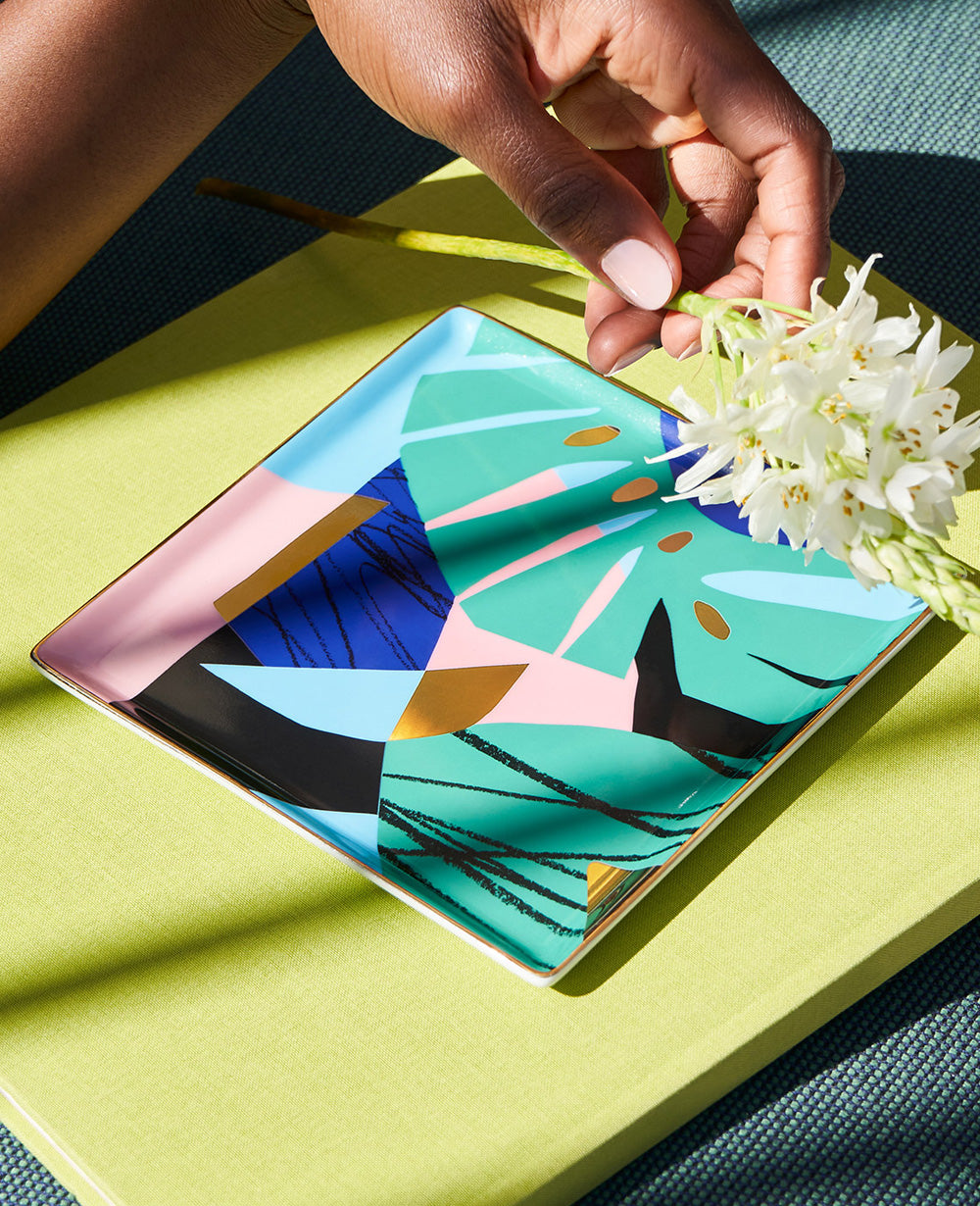 OCTAEVO CERAMIC TRAY NAZAR YELLOW – Lemoni